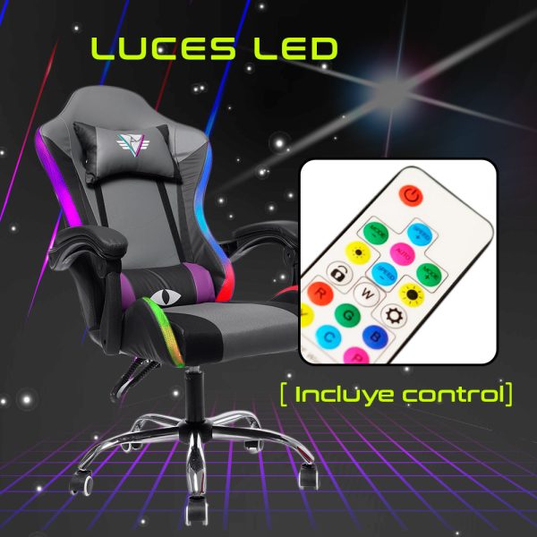 Silla Gamer con Luz Led Andrómeda — ¡Últimas Piezas! - En un click