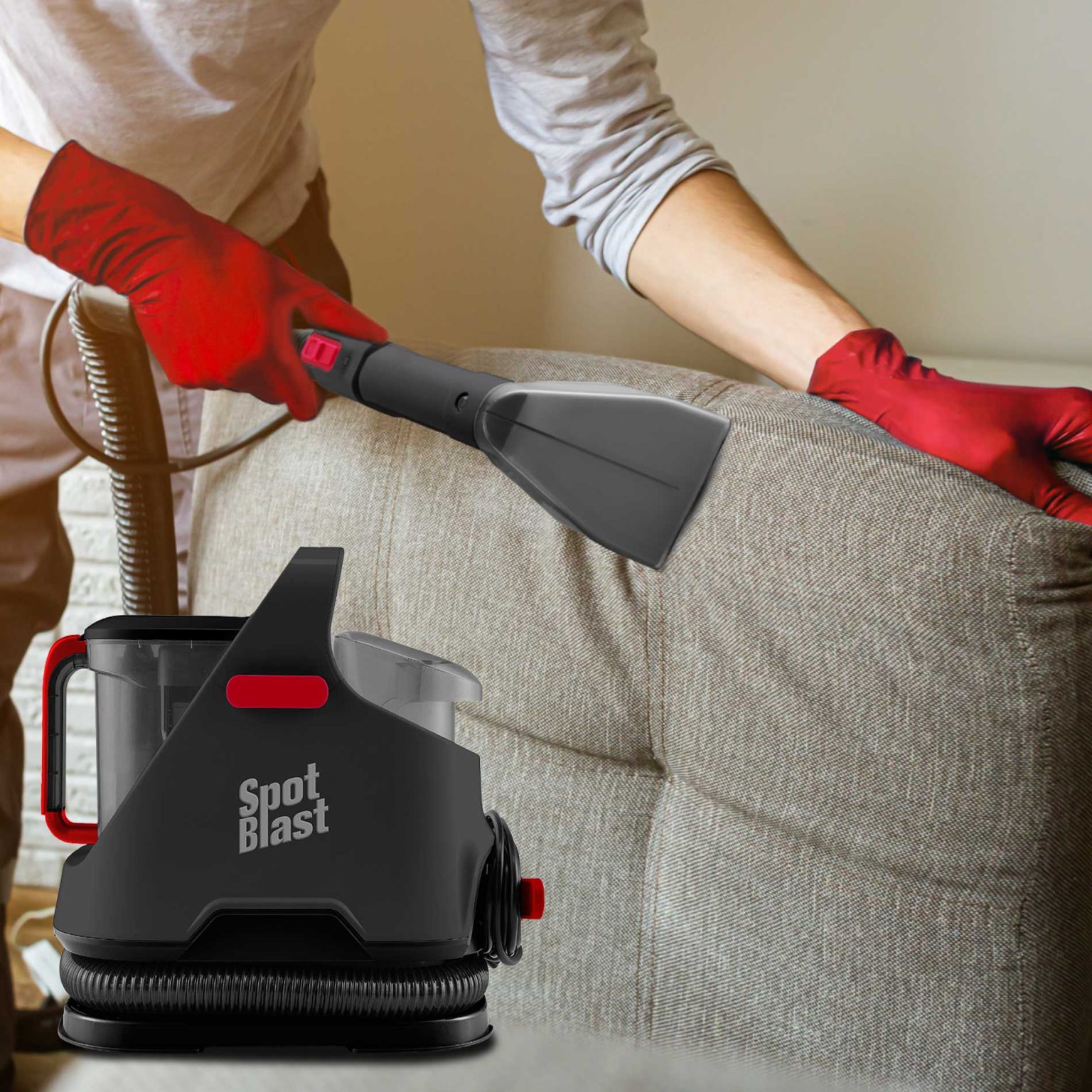 Limpiador para manchas Spot Blast aspira alfombras y tapicería